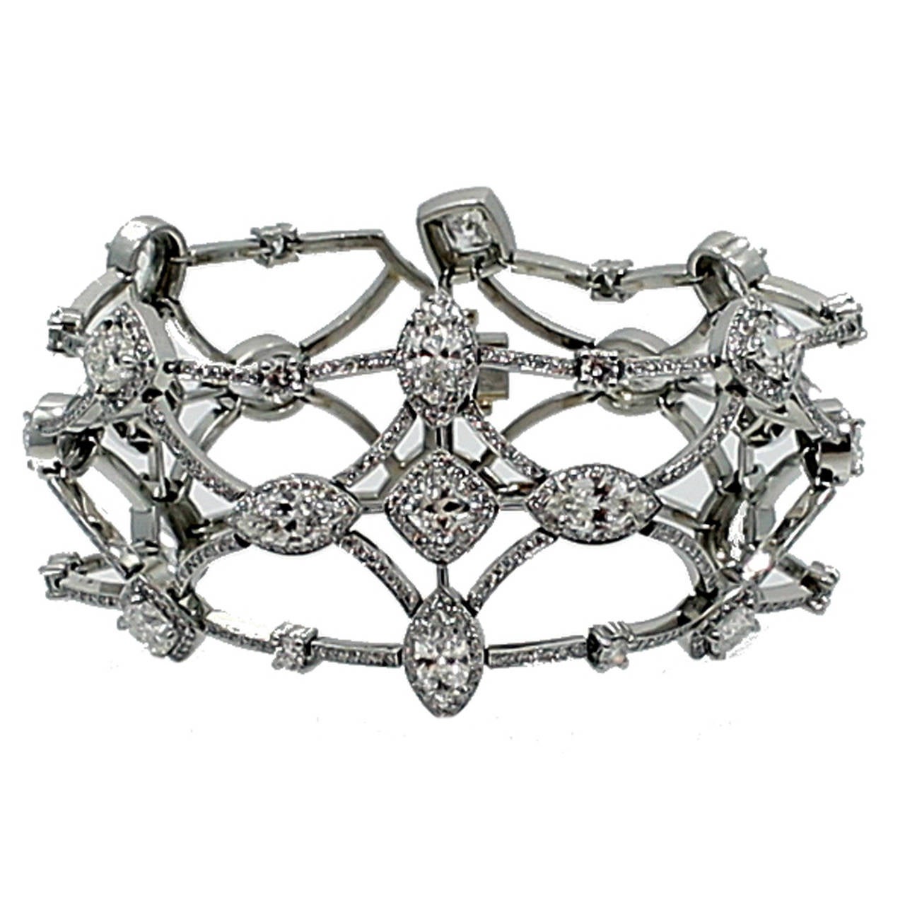 Diamond Bracelet Platinum by Michael Beaudry at 1stDibs