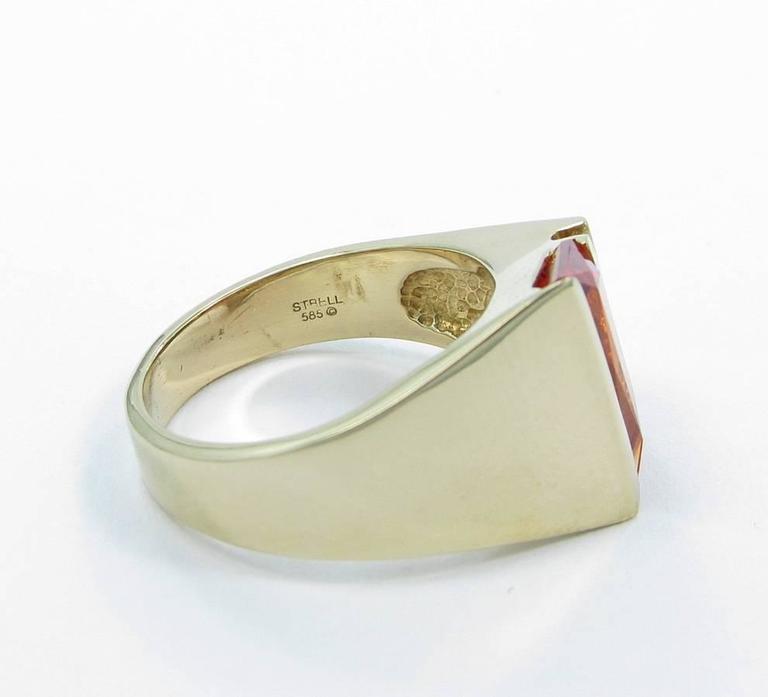 Strell Padparadscha Sapphire Diamond Gold Ring at 1stDibs | strell ...
