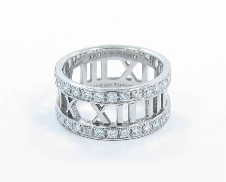 Tiffany and Co. Atlas Diamond Gold Ring at 1stDibs