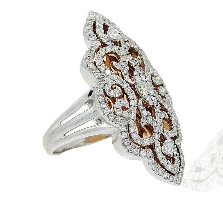 Diamond Arabesque Design Ring For Sale at 1stDibs