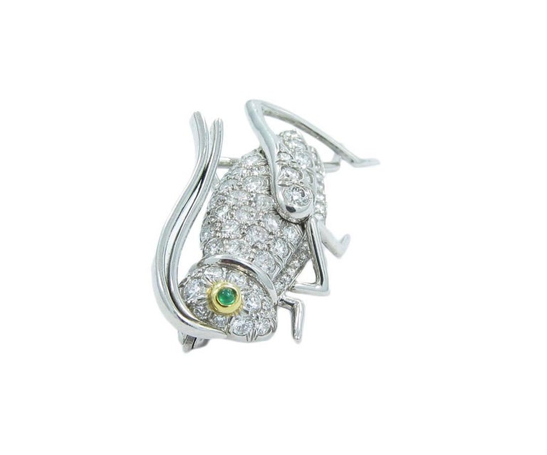 Tiffany and Co. Diamond Grasshopper Pin at 1stDibs