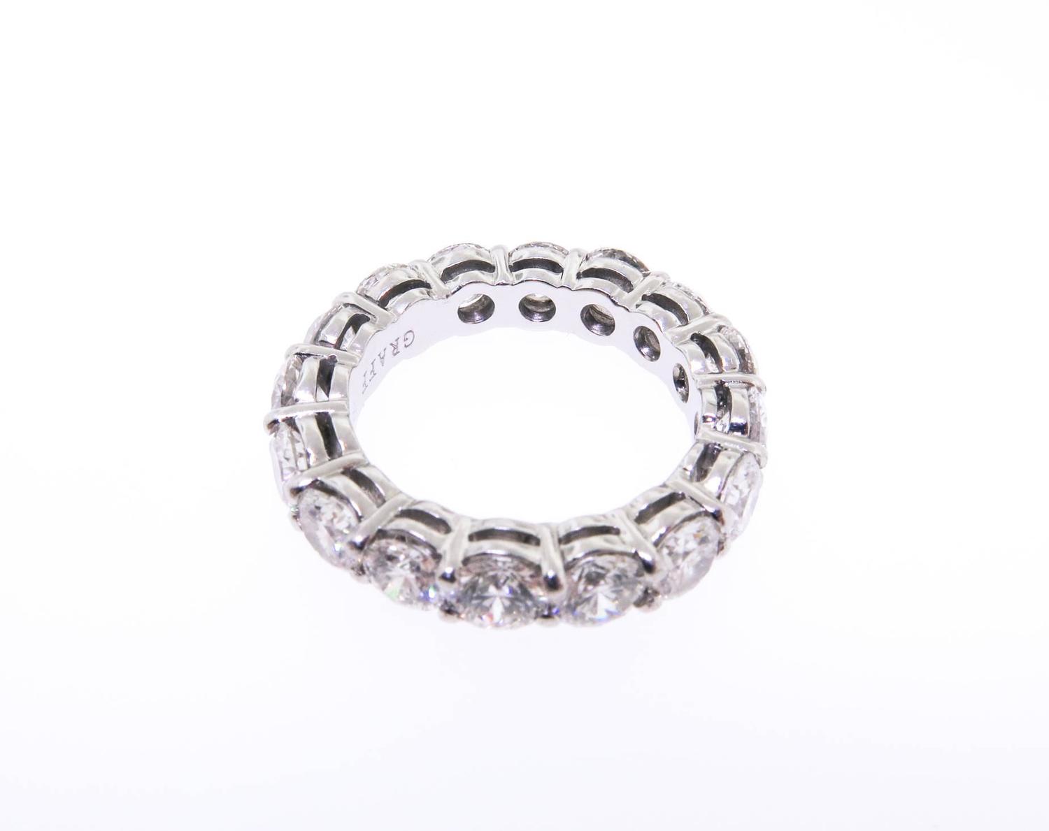 Graff Diamond Platinum Eternity Band Ring at 1stdibs