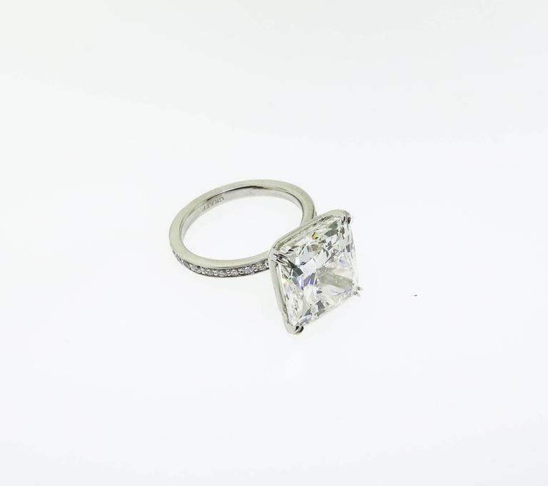 Graff 9.34 Carat Cushion-Cut Diamond Platinum Engagement Ring at ...