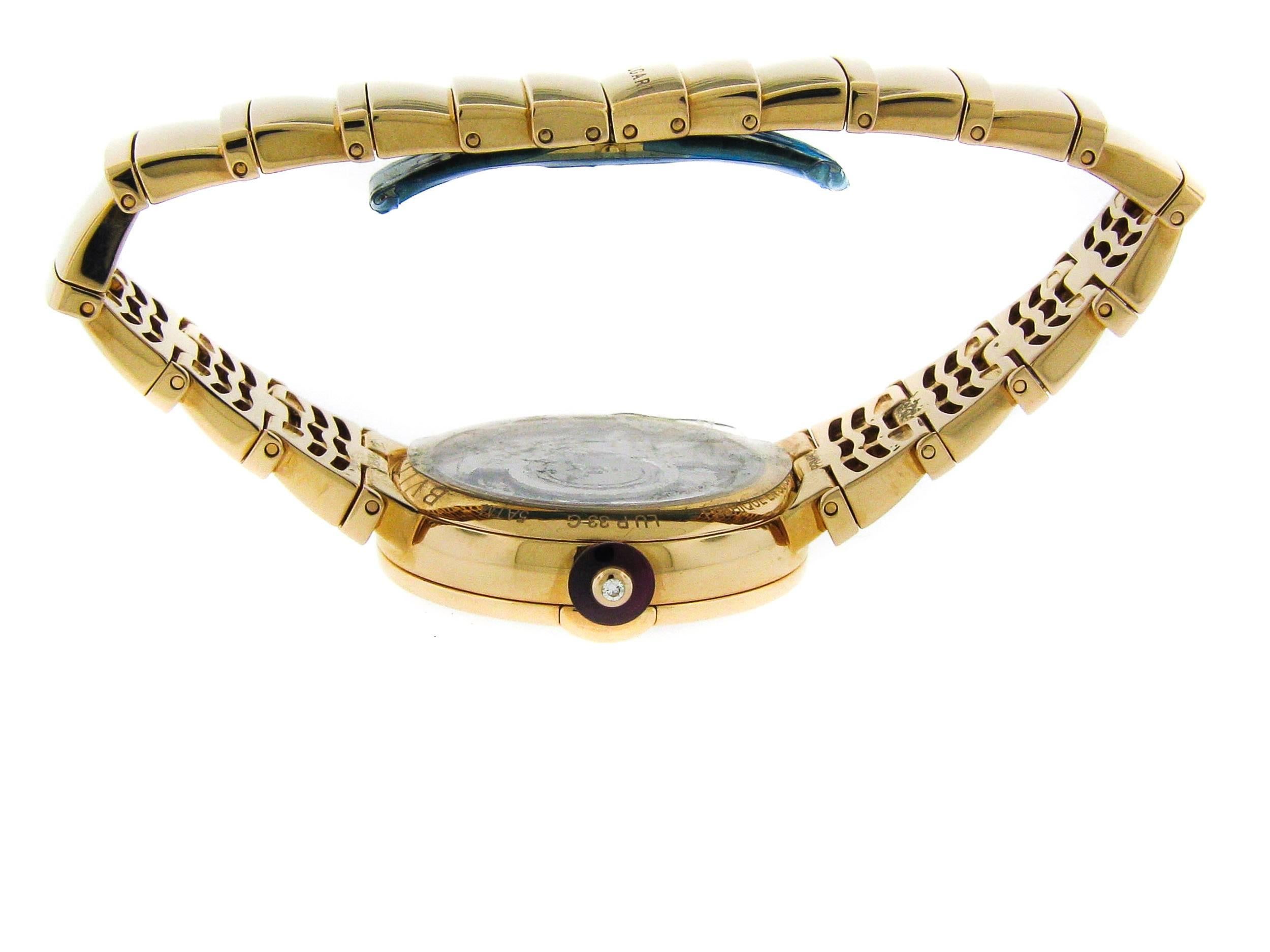 Bulgari Ladies Rose Gold Lucea Self-Winding Wristwatch at 1stDibs