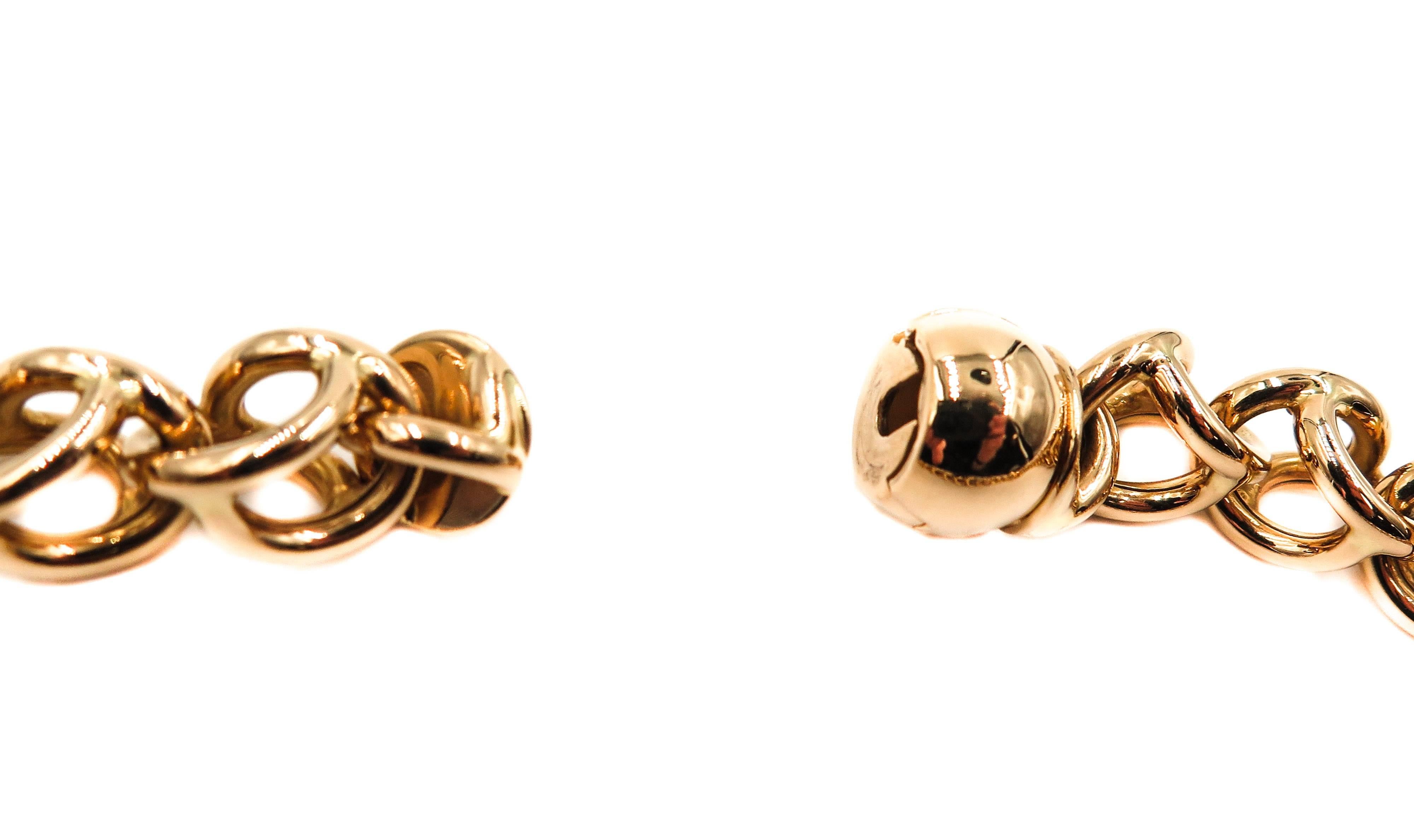 18 Karat Yellow Gold Open Link Necklace at 1stDibs | 375 gold price ...