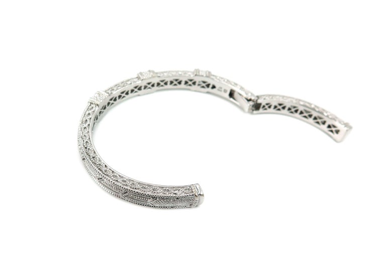 Judith Ripka, Pia, Diamond Pave White Gold Cuff Bracelet at 1stDibs ...
