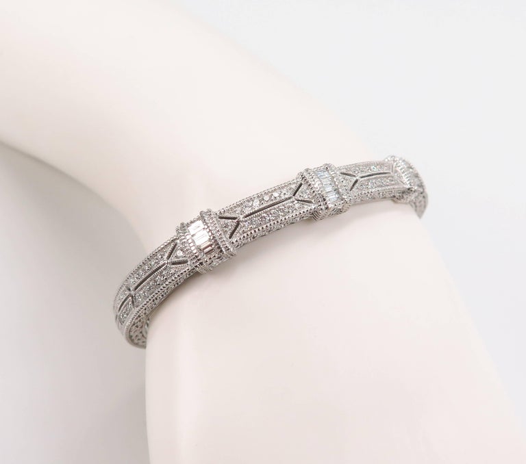 Judith Ripka, Pia, Diamond Pave White Gold Cuff Bracelet at 1stDibs ...
