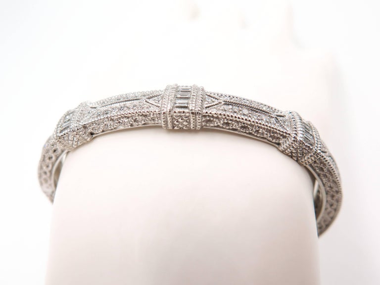 Judith Ripka, Pia, Diamond Pave White Gold Cuff Bracelet at 1stDibs ...