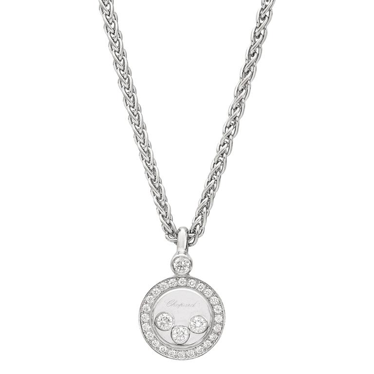 White Gold Happy Diamonds Pendant by Chopard at 1stDibs | chopard necklace happy diamonds, happy ...