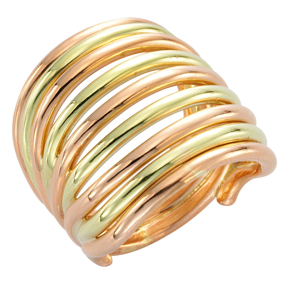 Cartier Bi-Colored Gold Ring at 1stDibs