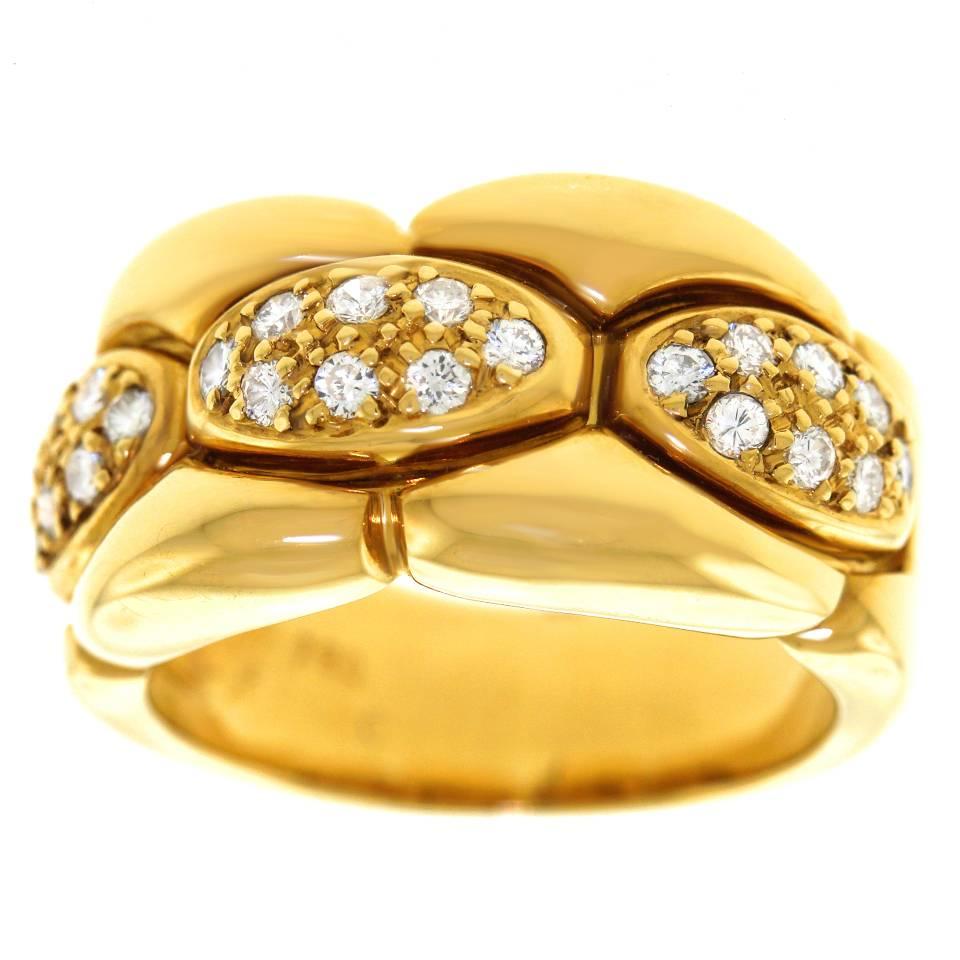 Cartier Diamond Gold "Gentiane" Ring at 1stDibs