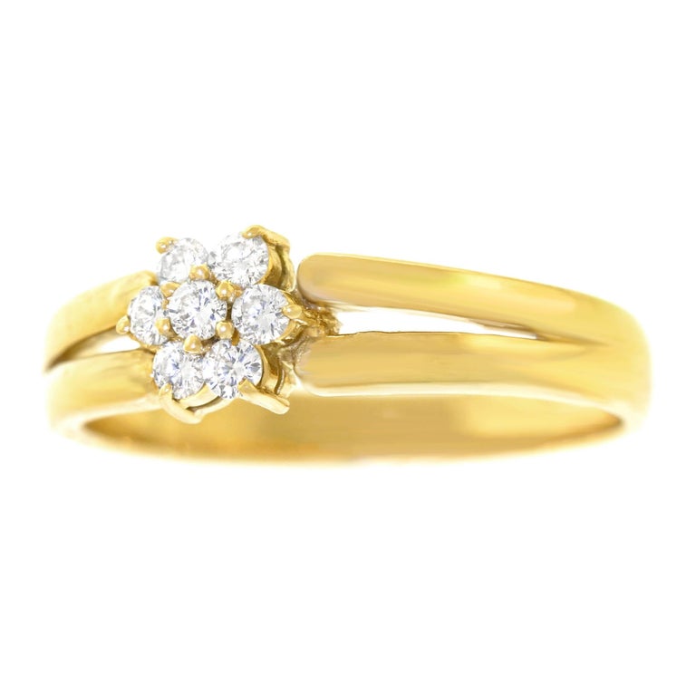 .21 Carats Total Weight Diamond Gold Ring For Sale at 1stDibs | .21 ...
