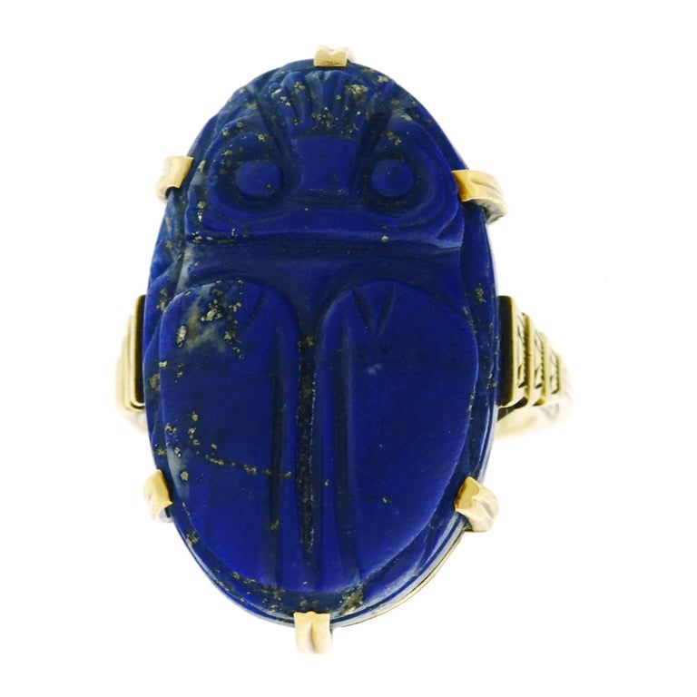 Art Deco Scarab Gold Ring at 1stDibs