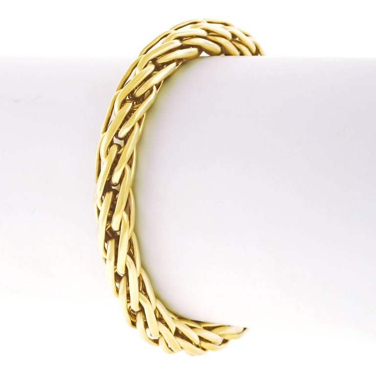 Handmade Russian Braid Gold Bracelet at 1stDibs