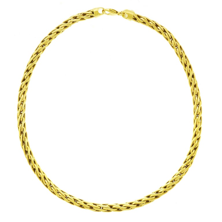 Handmade Russian Braid Gold Necklace at 1stDibs