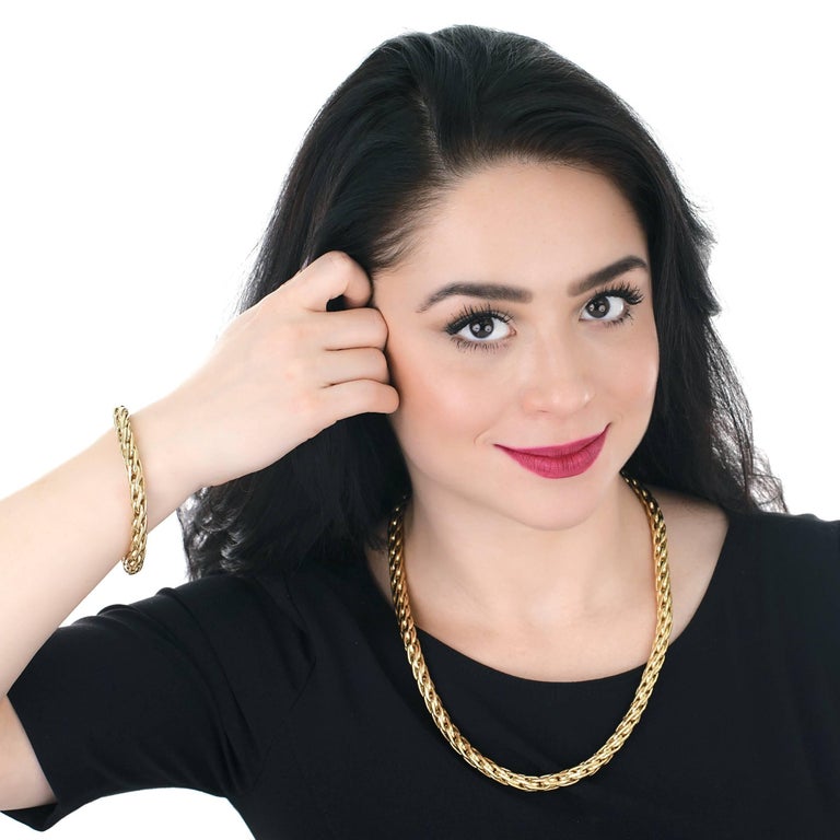 Handmade Russian Braid Gold Necklace at 1stDibs