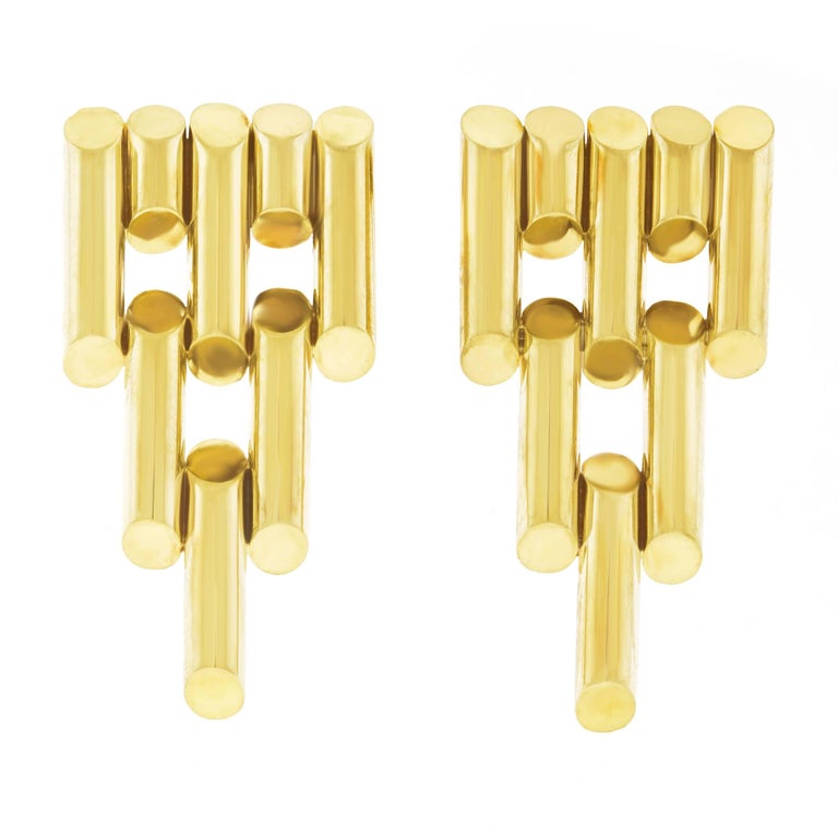 Tiffany Gold Dress Clips at 1stDibs