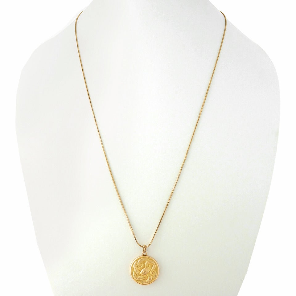 Snake Locket with Diamond Eyes at 1stDibs