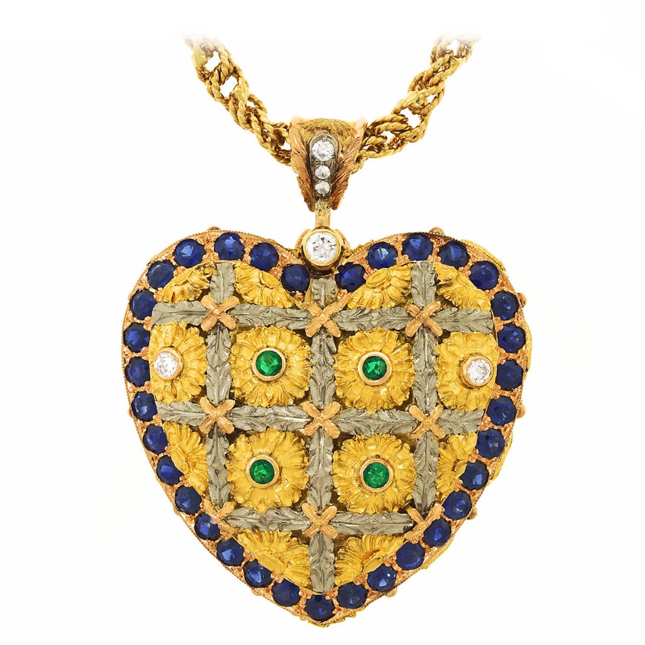 Cazzaniga for Meister Gold Heart Pendant at 1stDibs | cazzaniga gold ...
