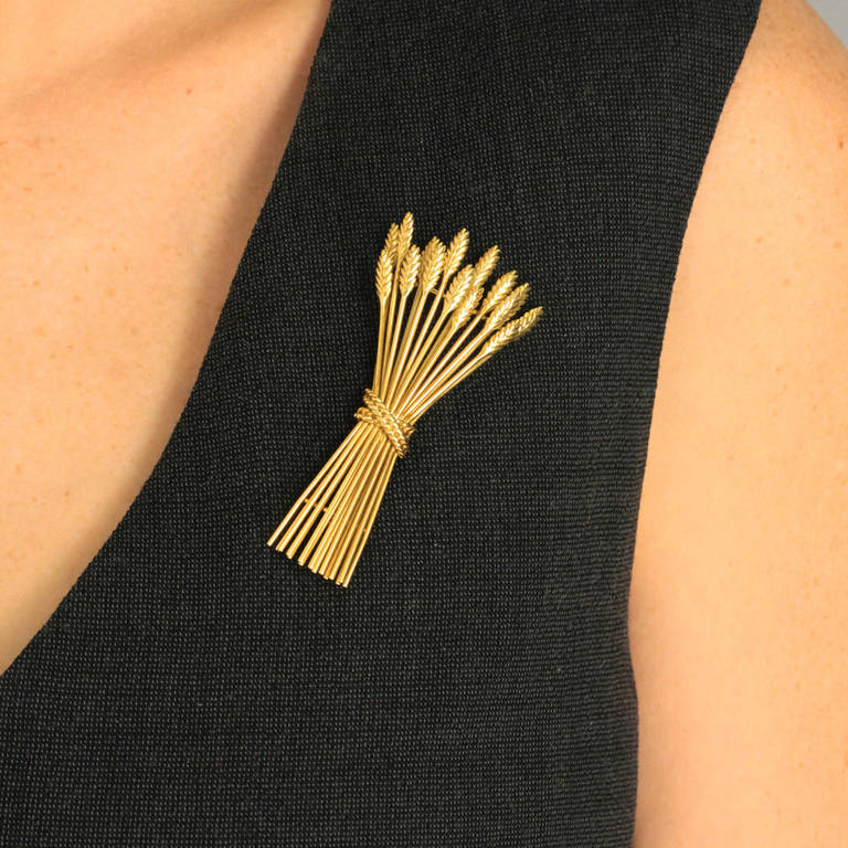 Tiffany and Co. Sheaf of Wheat Gold Brooch at 1stDibs | cosheaf, wheat ...