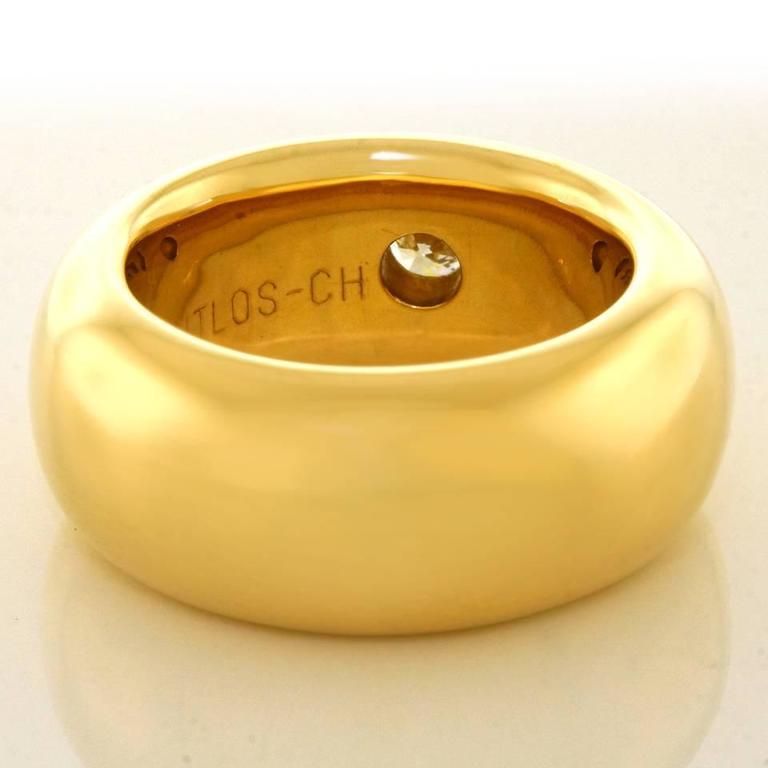 Chunky Diamond Gold Band Ring at 1stDibs