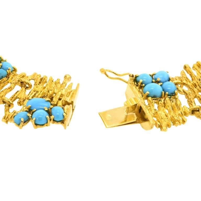 Modernist Persian Turquoise and Gold Necklace at 1stDibs | persian gold ...