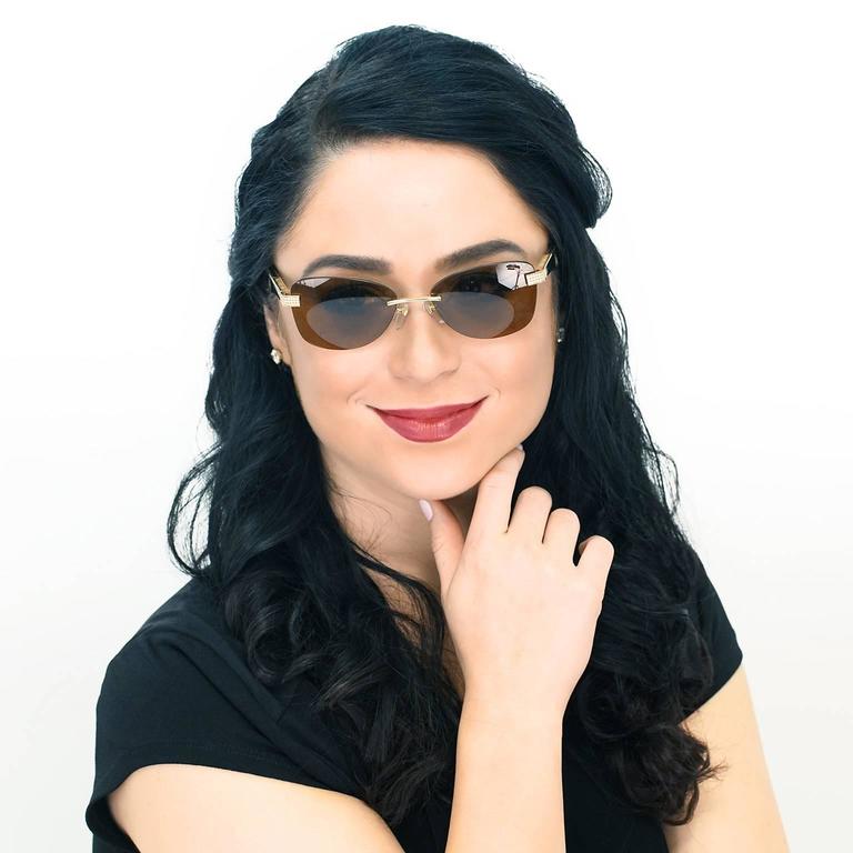 Maybach Diamond Set Gold Sunglasses For Sale at 1stDibs | maybach ...