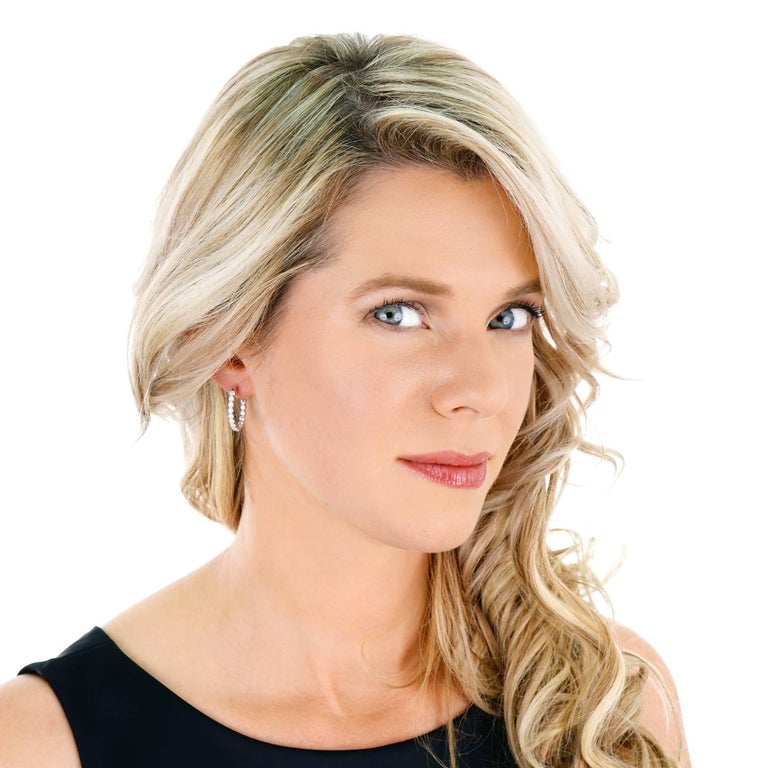 Diamond Set Gold Hoop Earrings at 1stDibs