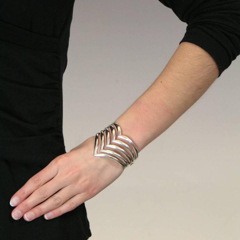 1950s Kenneth Begay Navajo Sterling Silver Pierced Cuff Bracelet at ...
