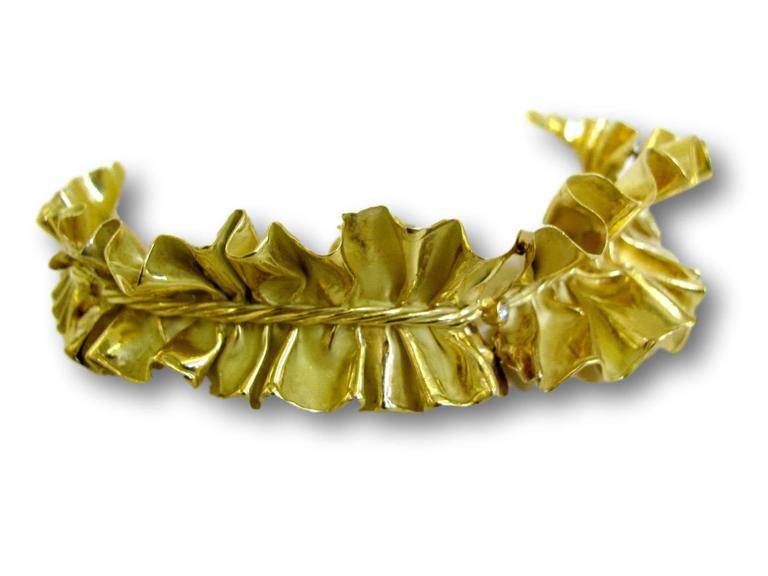 1980 Anna Maria Cammilli Gold Ruff Choker For Sale at 1stDibs