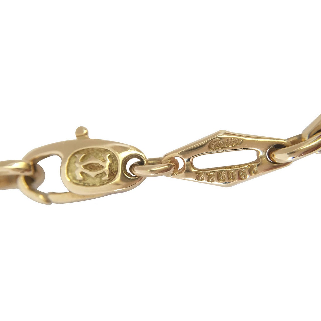 Cartier Double C Gold Long Chain Necklace at 1stDibs