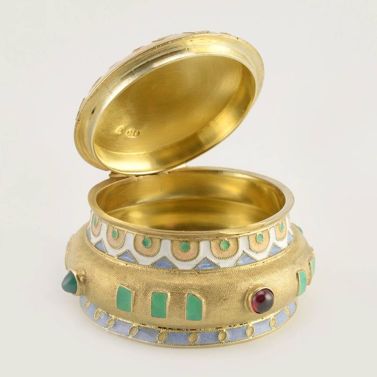 Antique Russian Unusual Maria Semenova Shaded Enamel Pill or Pastille ...