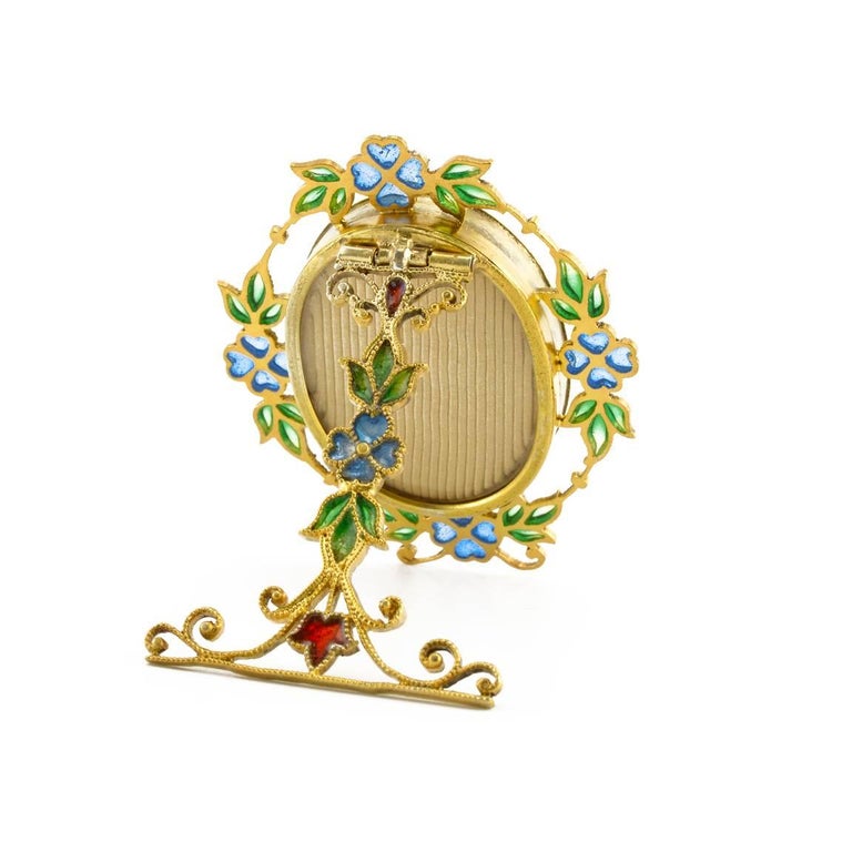 Pair of Miniature Art Nouveau Silvergilt and Plique-à-Jour Enamel ...