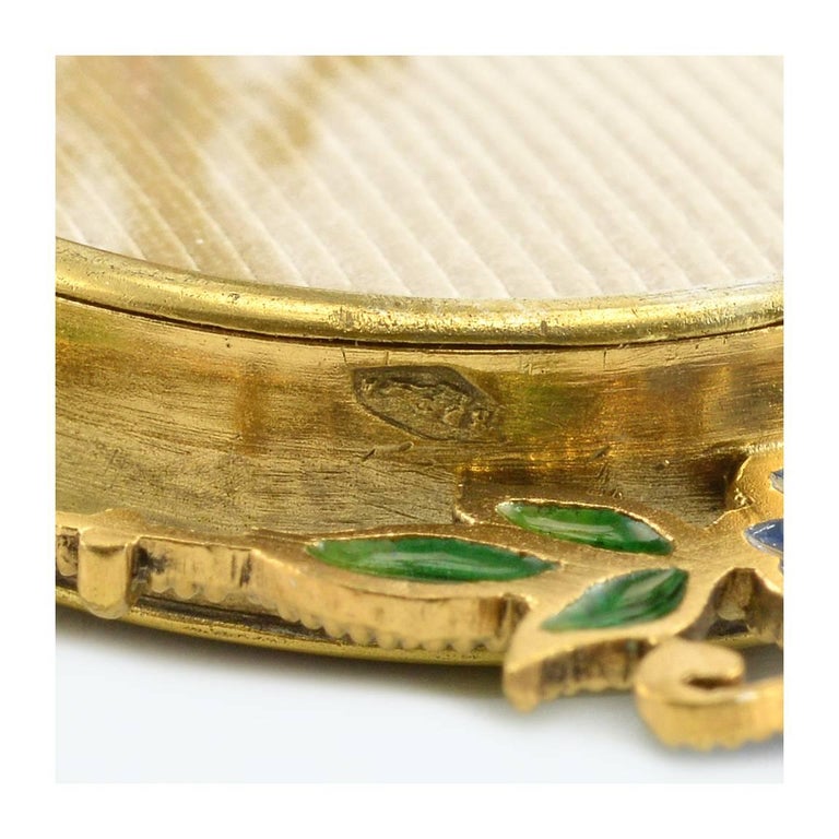 Pair of Miniature Art Nouveau Silvergilt and Plique-à-Jour Enamel ...