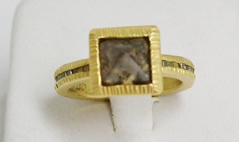 Todd Reed Raw Diamond Gold Ring For Sale at 1stDibs