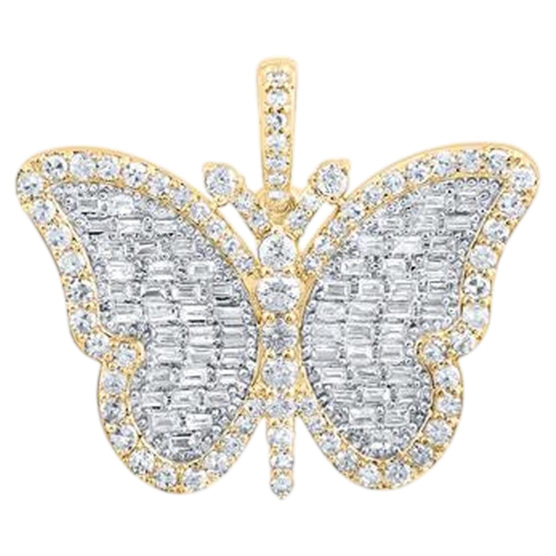 Rare Estate 18KT Gold Plate Glittering 1970s Butterfly Faux Ruby CZ ...