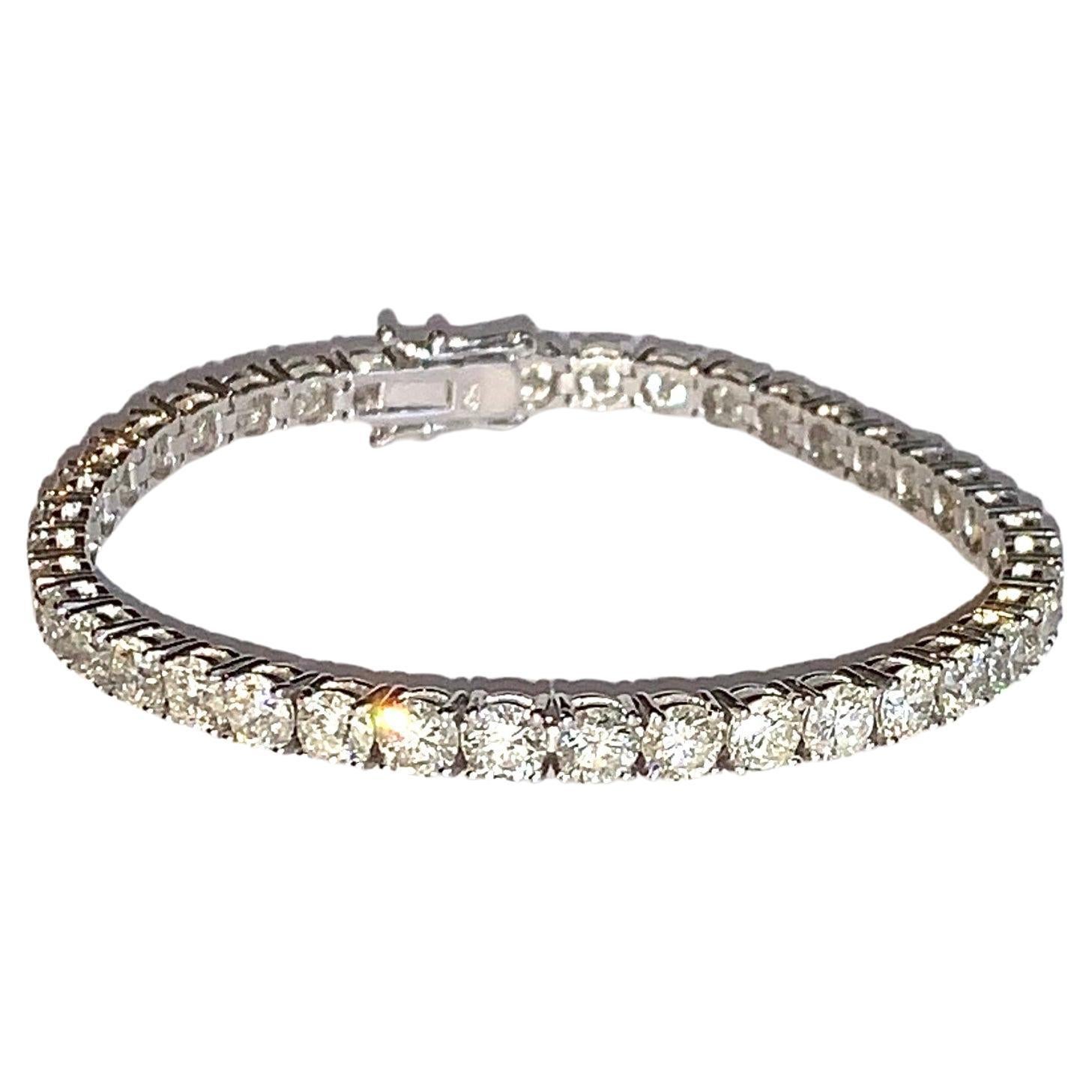 Cartier Essential Lines Tennis Bracelet In 18 White Gold 3 42 Carat For