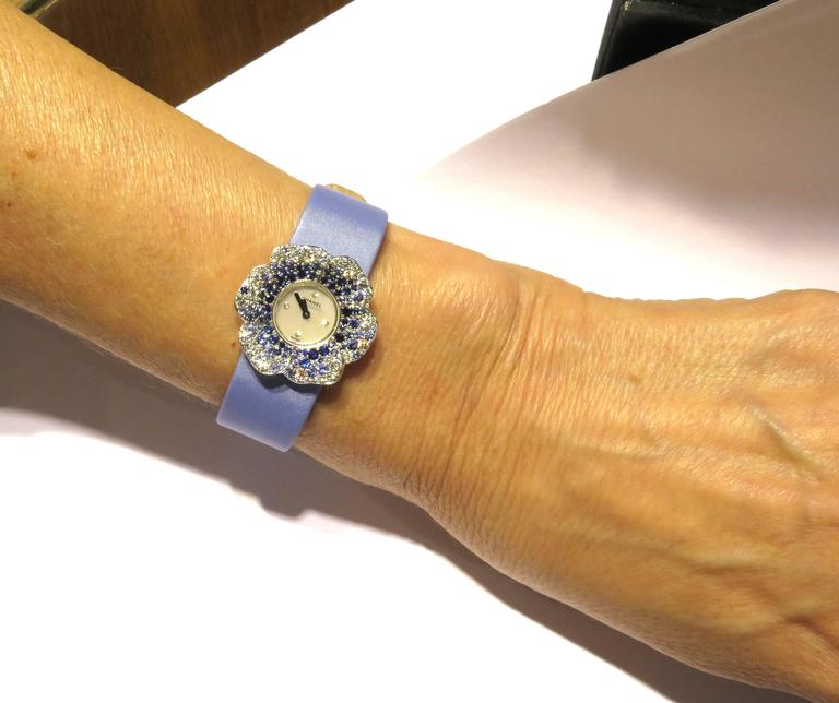 Chanel Camellia Diamond Sapphire Flower Watch at 1stDibs | chanel ...
