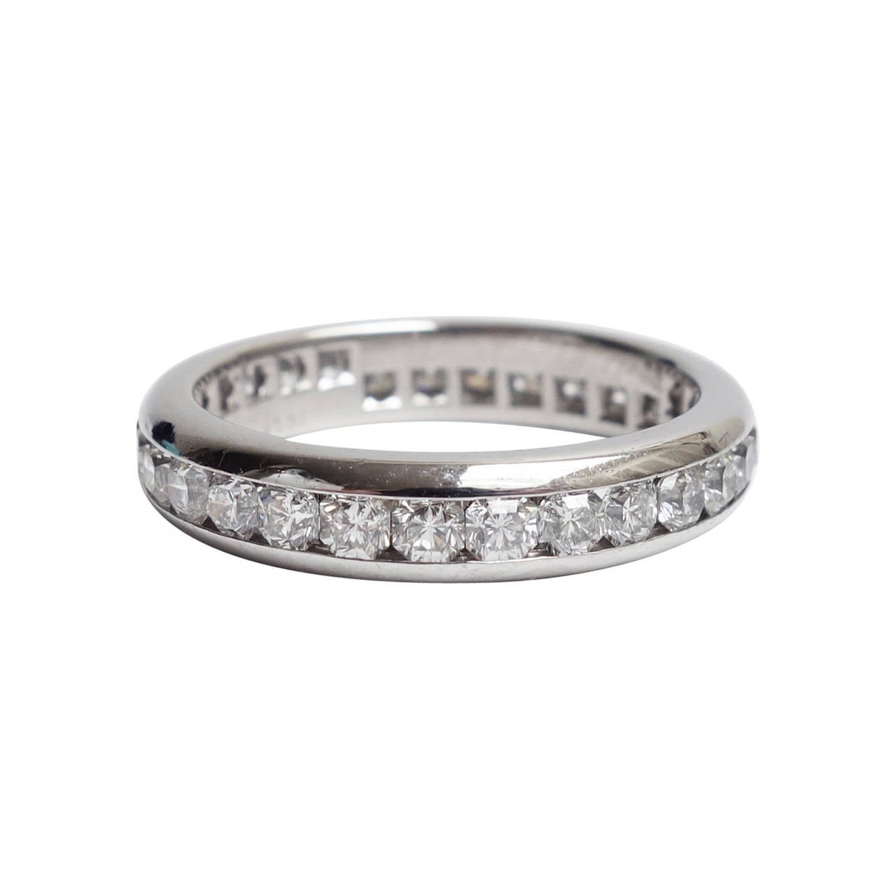 Tiffany and Co. Lucida Diamond Platinum Eternity Band Ring For Sale at ...