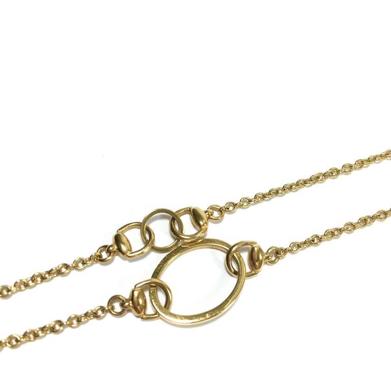 Gucci Flora Yellow Quartz Gold Horse Bit Necklace at 1stDibs