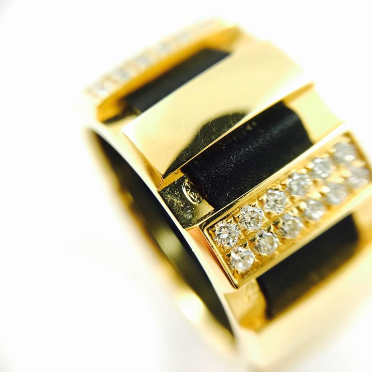 Chaumet Class One 18 Karat Gold Diamond Ring at 1stDibs