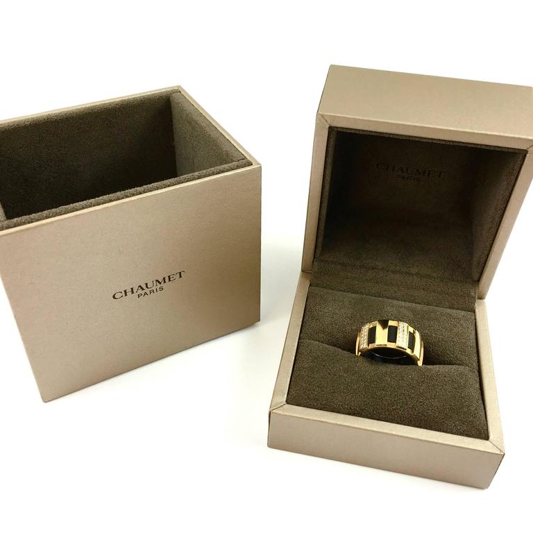 Chaumet Class One 18 Karat Gold Diamond Ring at 1stDibs