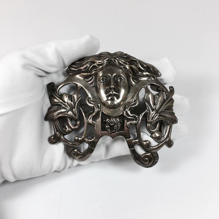 Rare Sterling Silver Kieselstein-Cord Medusa Limited Belt Buckle at 1stDibs