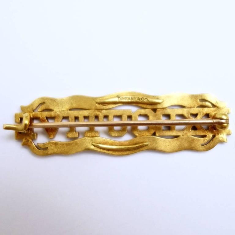 Tiffany and Co. Coney Island Jockey Club Executive Gold Brooch at ...
