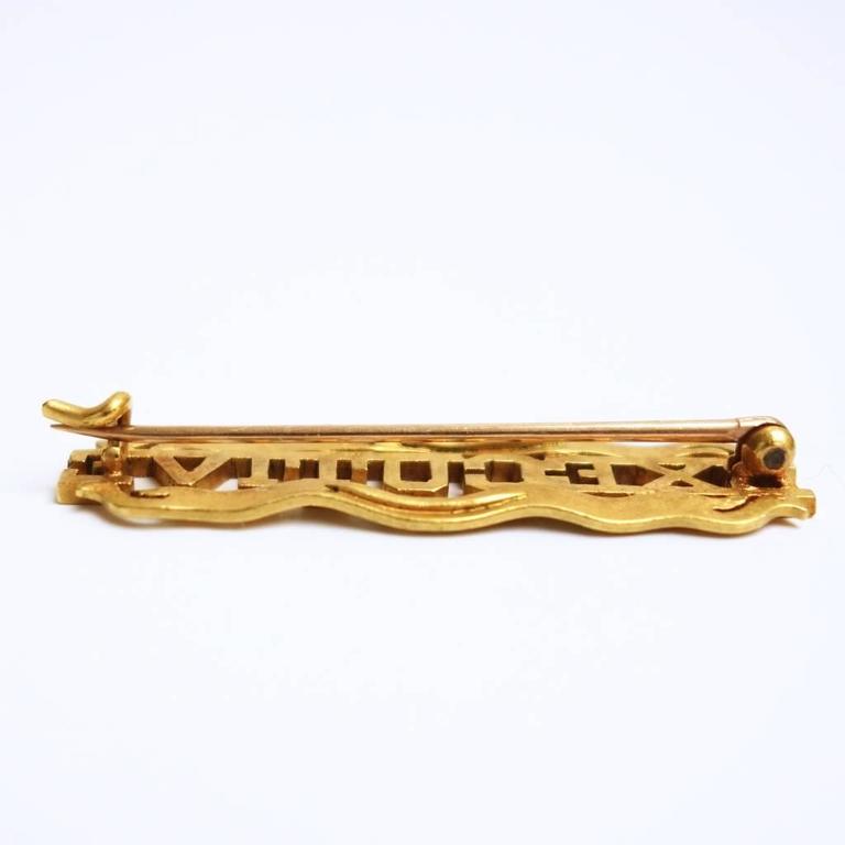 Tiffany and Co. Coney Island Jockey Club Executive Gold Brooch at ...