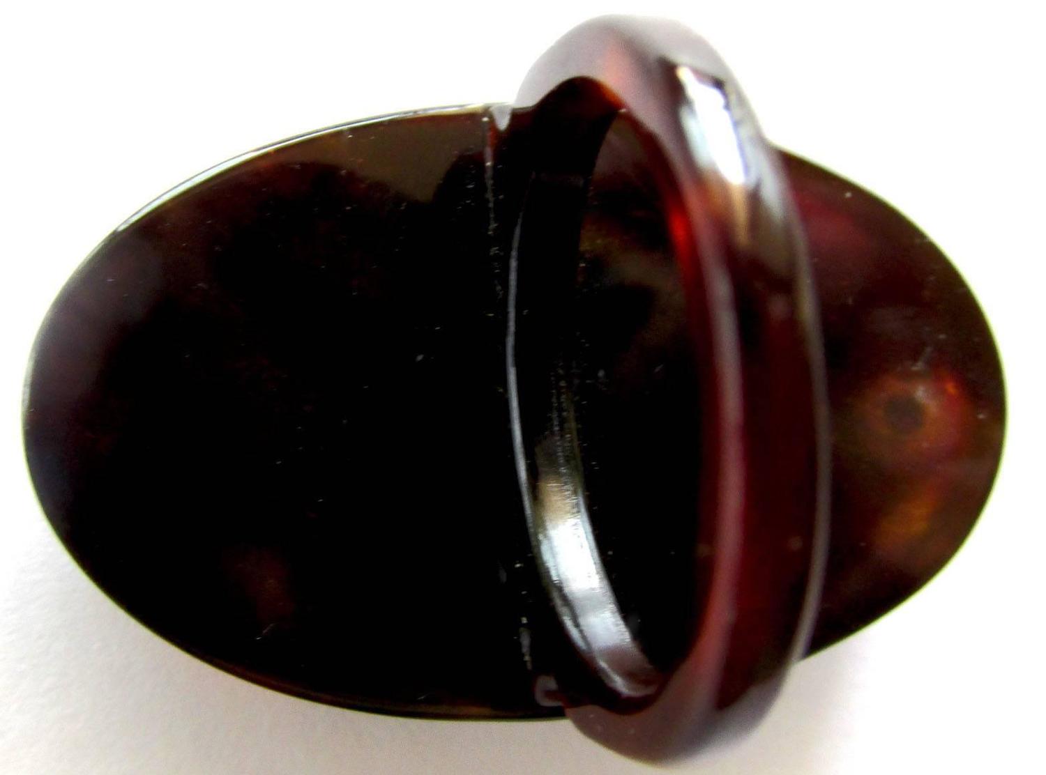 Antique Pique Gold Oval Ring For Sale at 1stdibs