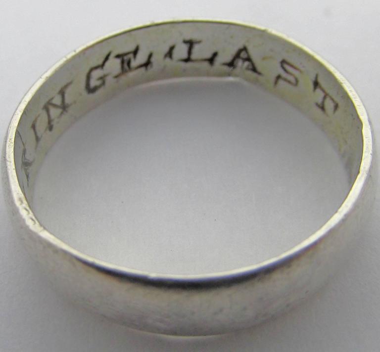 Antique Silver Posie Ring at 1stDibs