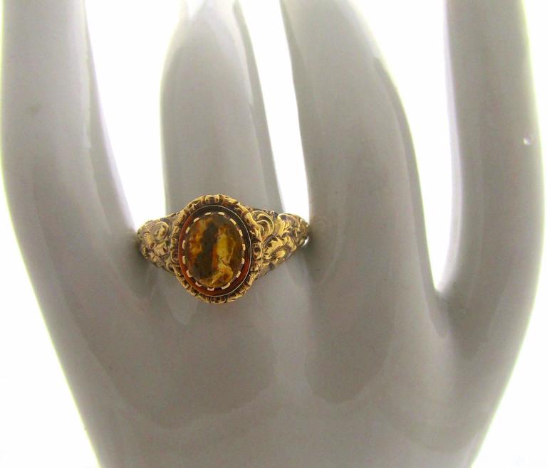Antique Citrine Gold Ring at 1stDibs