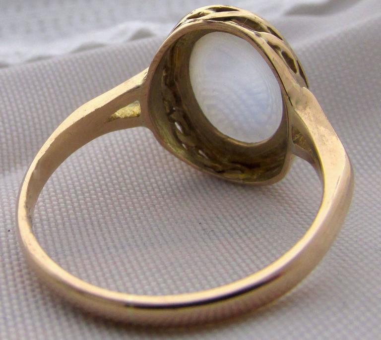 Antique Moonstone Gold Ring at 1stDibs