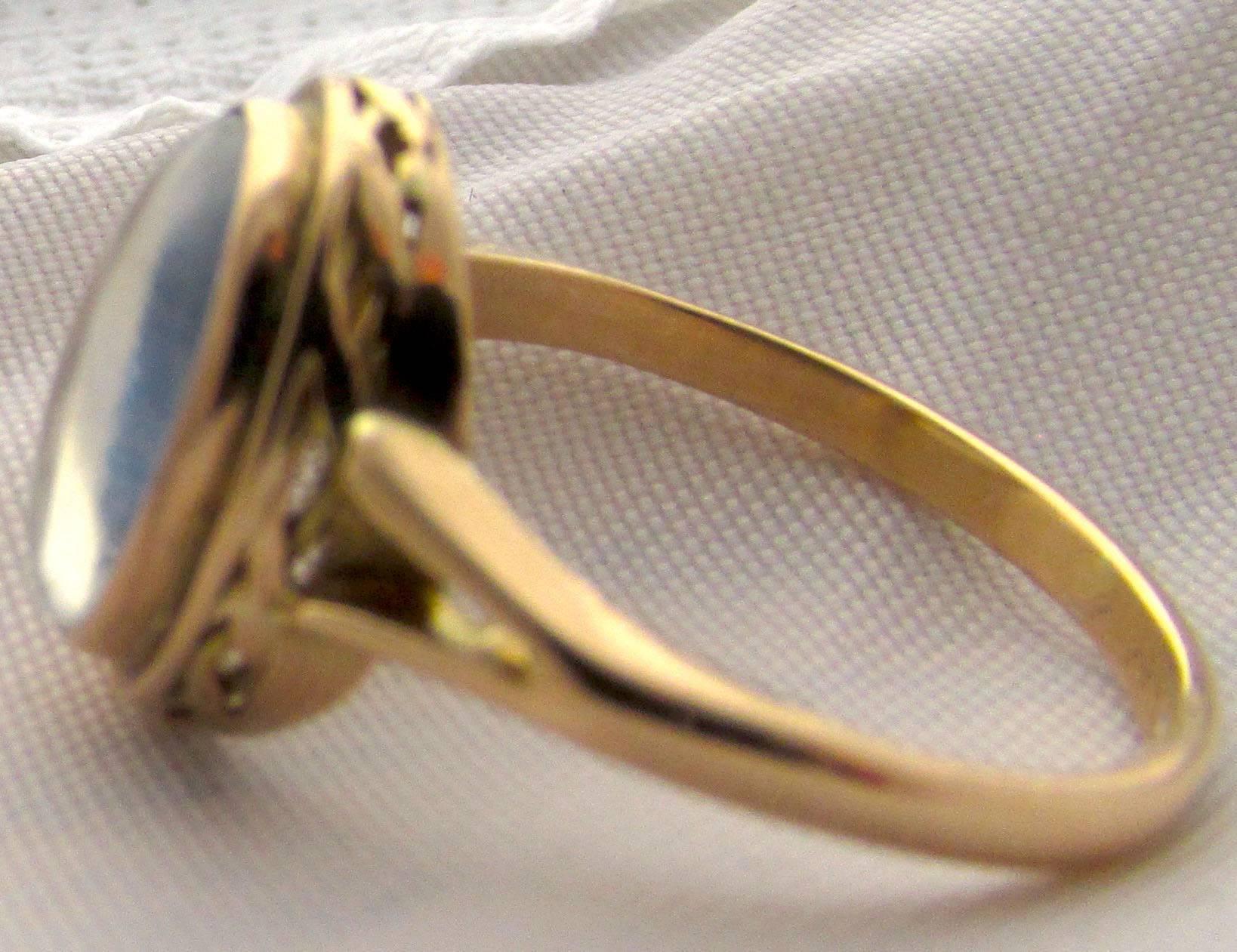 Antique Moonstone Gold Ring at 1stDibs | vintage gold moonstone ring ...